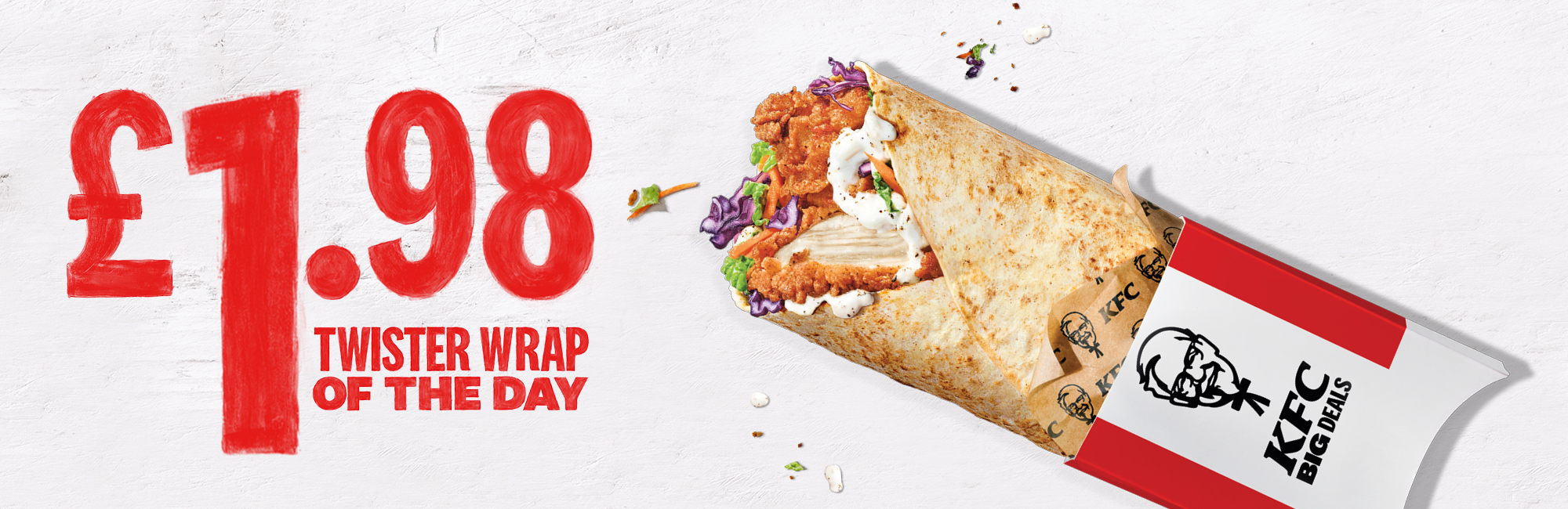 KFC | £1.98 TWISTER WRAP OF THE DAY - Available Weekdays
