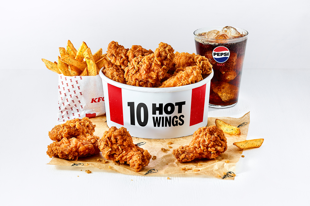 Kfc Hot Wings Meal My . Favourite . From The Menu Of KFC . Ladies