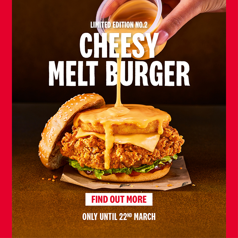 NEW KFC Cheesy Melt Burger | With Cheese Sauce | KFC