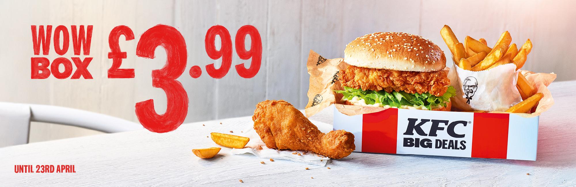 KFC The WOW Box Is Back Available Until 23rd April 2023 KFC The WOW Box Is Back Available Until 23rd April 2023